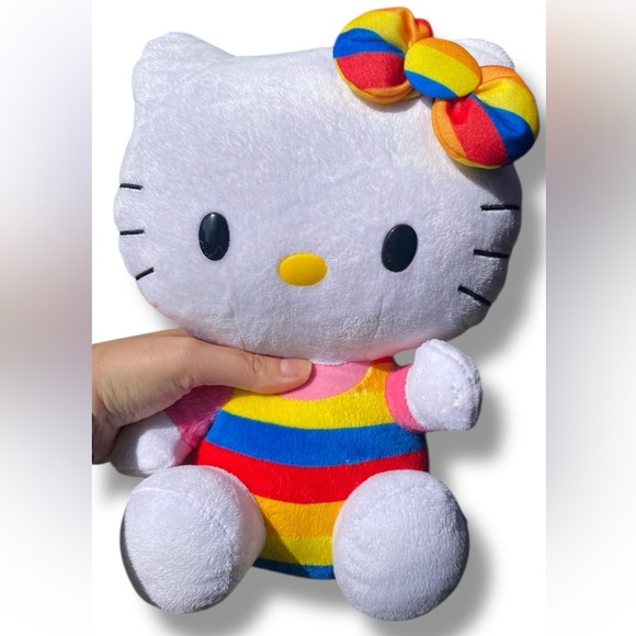 Hello Kitty | Toys | Hello Kitty White And Pink Stuffed Animal Plush ...